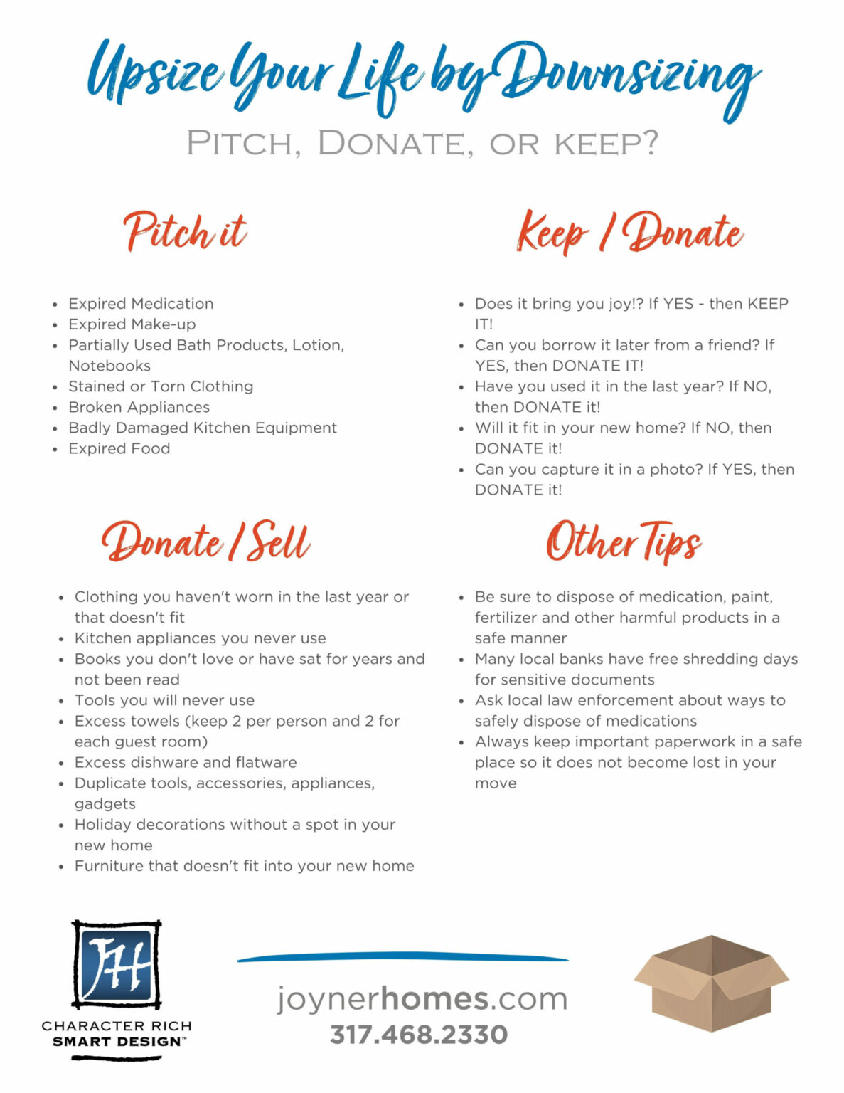 DOWNSIZING TIPS