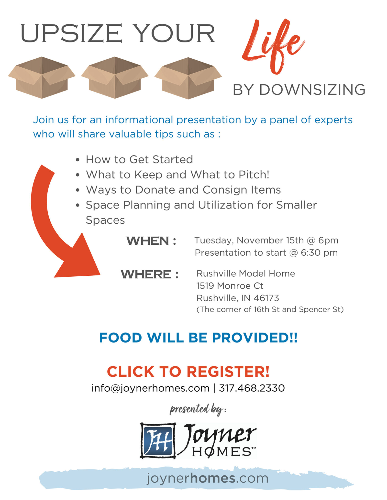 Downsizing Event in Rushville!!!